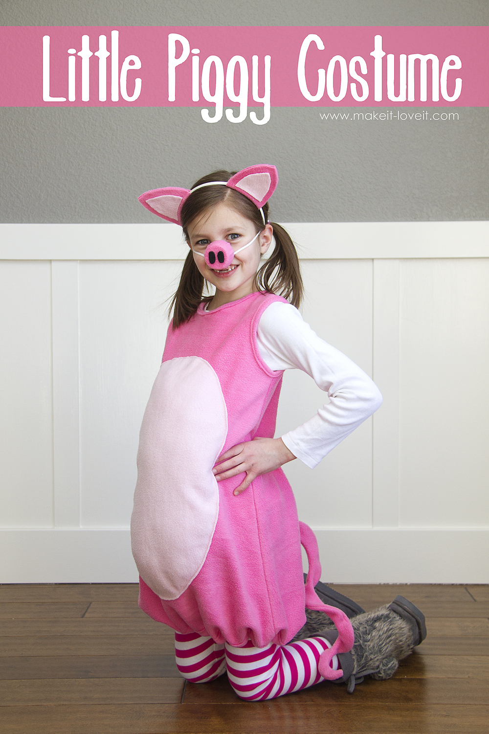 Little Pig Costume with Ears And Snout Make It And Love It