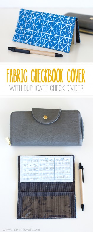 Fabric Checkbook Cover (with duplicate check divider)