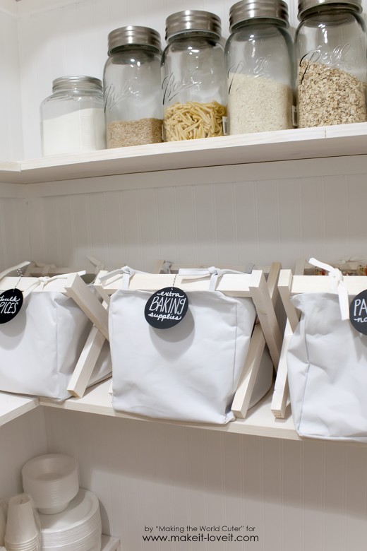 DIY Pantry Baskets with Wooden Frame (very inexpensive to make!) | Make ...