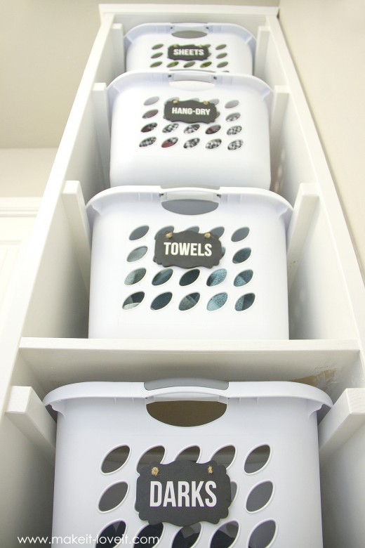 DIY Laundry Basket Organizer (...Built In) | Make It and Love It