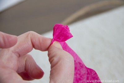 DIY Crepe Paper Rose Heart...inexpensive Valentine decor (or any time ...