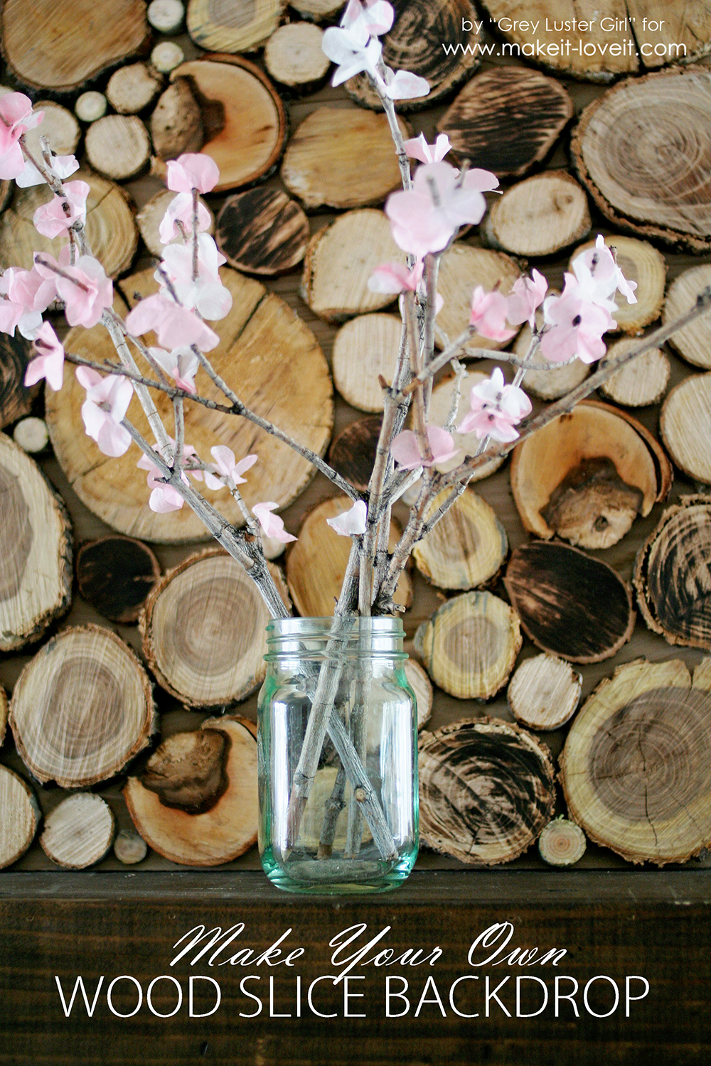 How To Make Your Own Wood Slice Backdrop Make It And Love It