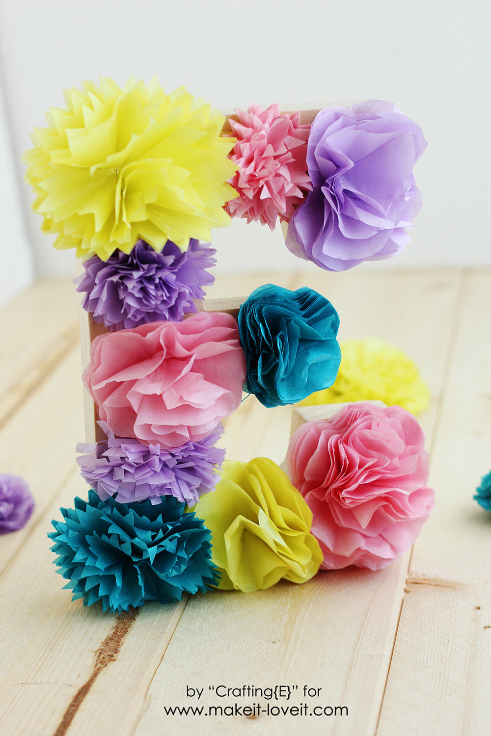 Tissue Paper Flower Letters Make It Love It