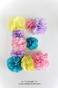 Tissue Paper Flower Letters | Make It & Love It