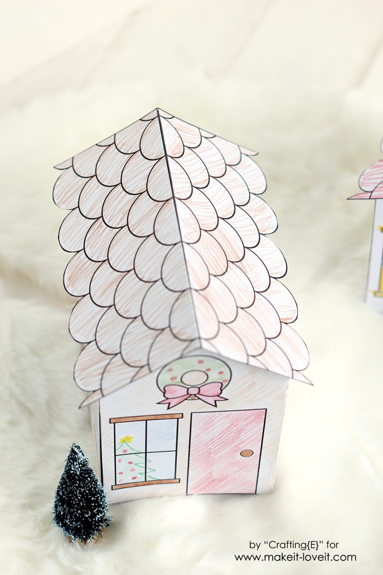 Printable 3D Christmas Houses (...great for kids!) | Make It & Love It