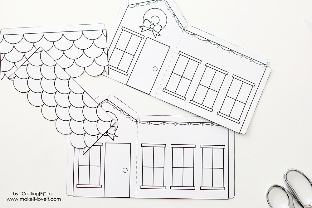 Printable 3D Christmas Houses (...great for kids!) | Make It & Love It