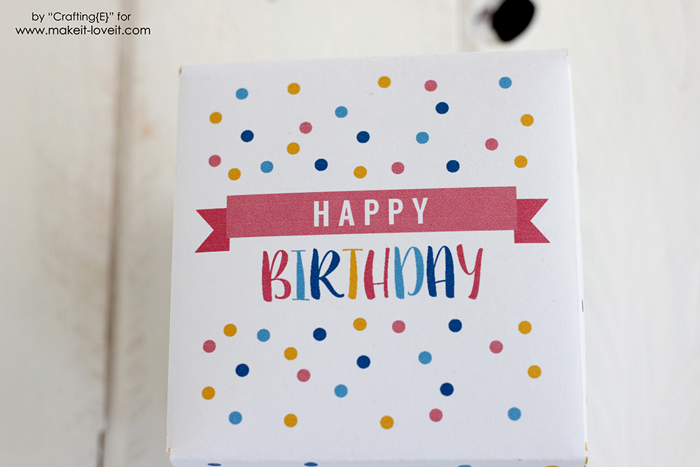 Free Printable Birthday Box Gift...quick and simple!! | Make It & Love It