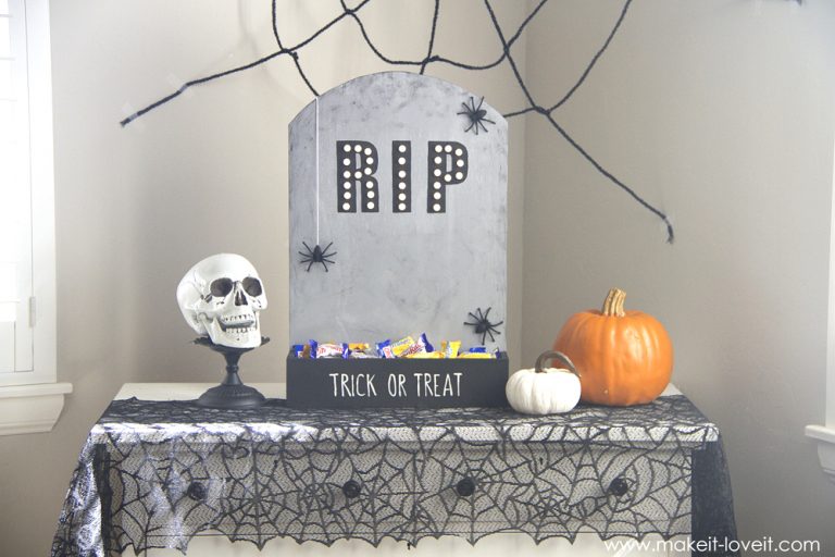 DIY Tombstone Candy Holder (...that lights up!) | Make It & Love It