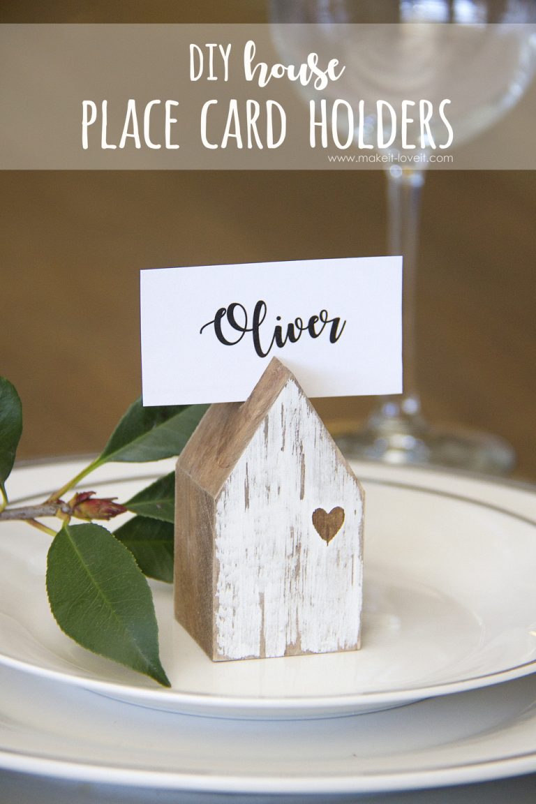 DIY House Place Card Holders | Make It & Love It