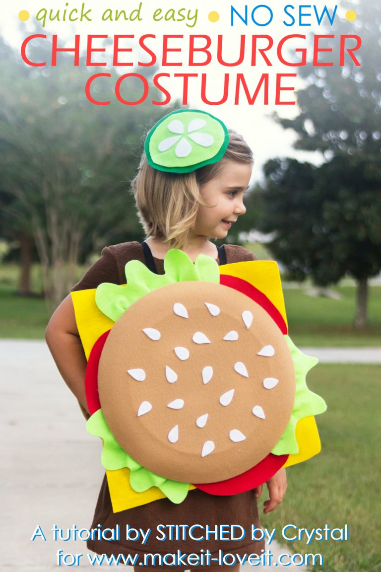 Make A Quick and Easy, No Sew, Cheeseburger Costume!